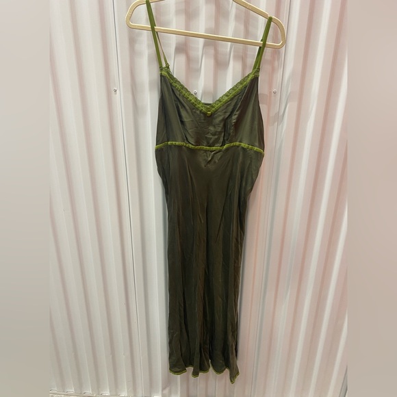 Paradox | Dresses | Olive Green Paradox Silk Slip Dress | Poshmark